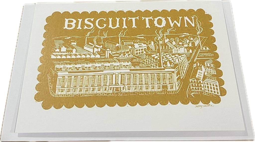 Biscuit Town Card by Sally Castle – Reading Museum online shop
