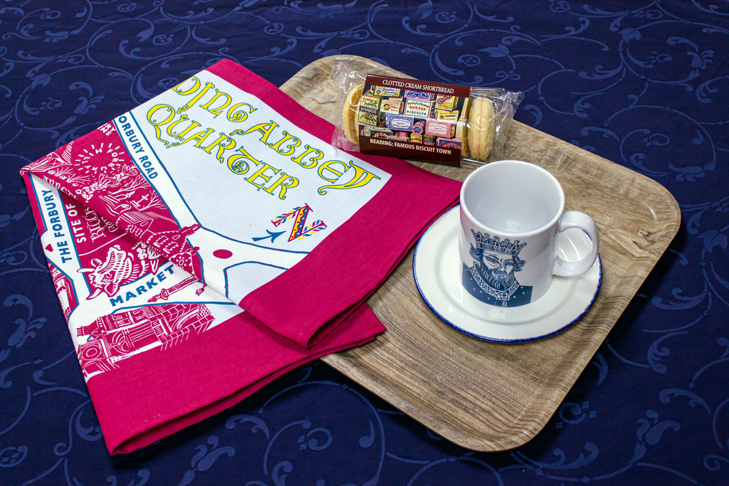 Reading Abbey Quarter Map Tea Towel – Reading Museum online shop